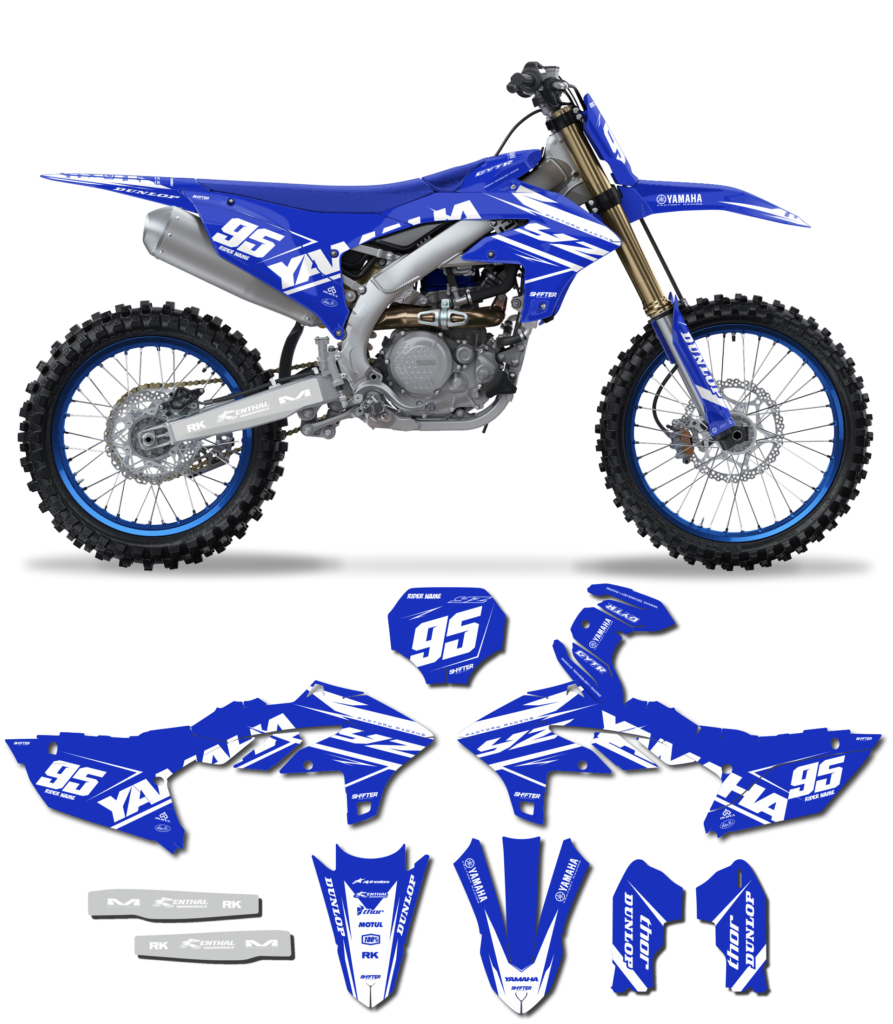 KIT DÉCO Motocross YAMAHA RACEWAY BLUE – SHIFTER GFX