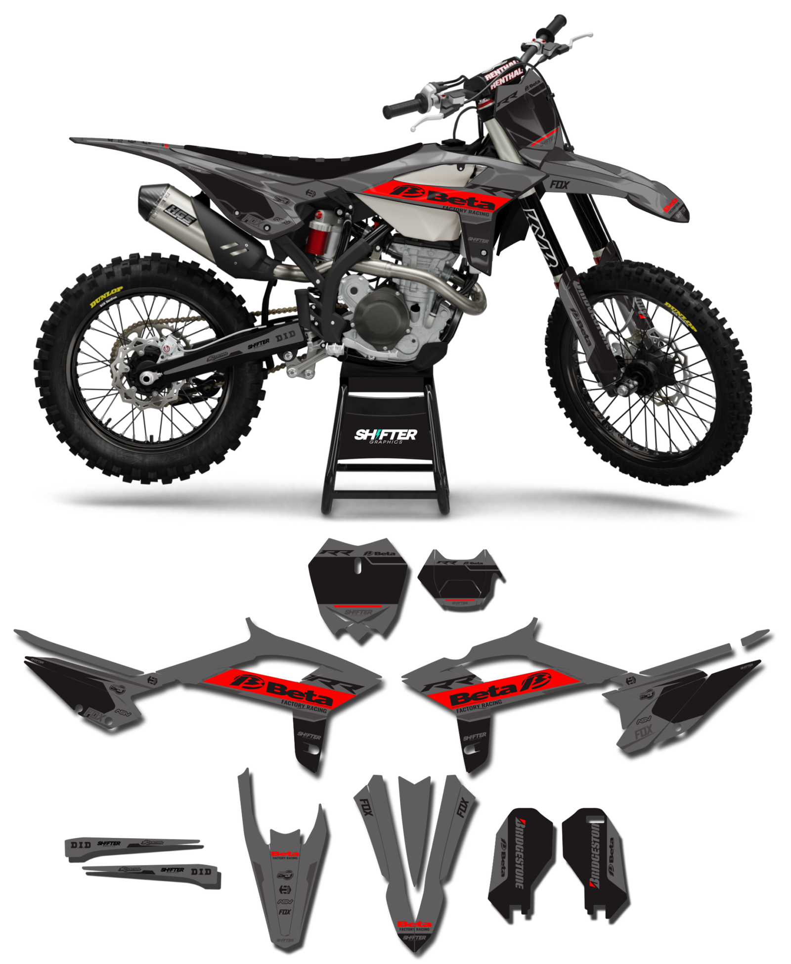 KIT DÉCO Motocross BETA INFERNO – SHIFTER GFX