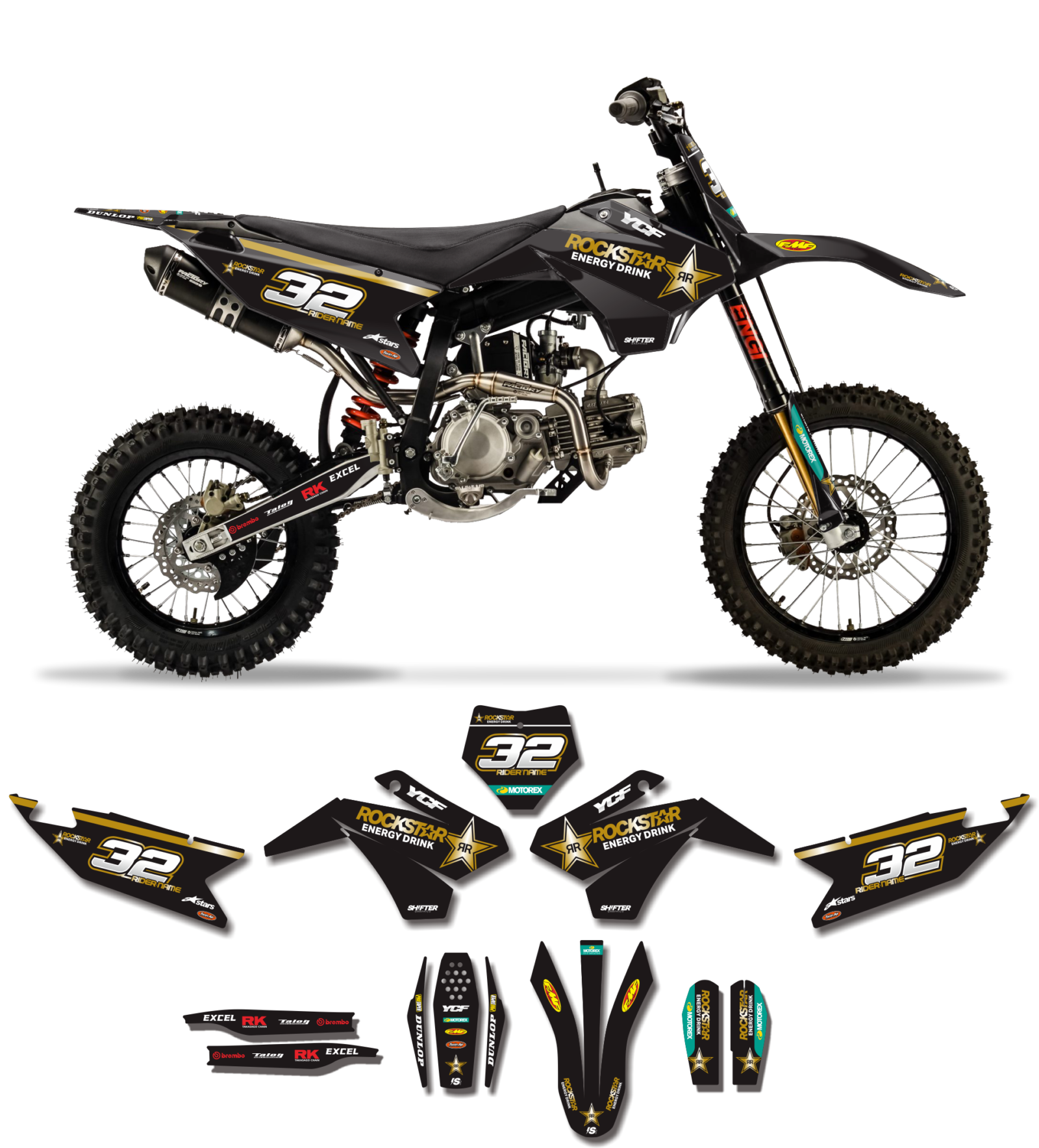 KIT DÉCO Motocross YCF ROCK – SHIFTER GFX