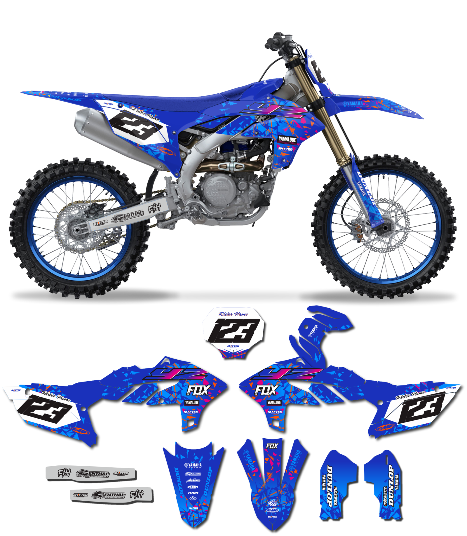 KIT DÉCO Motocross YAMAHA SPARKS OCEAN – SHIFTER GFX