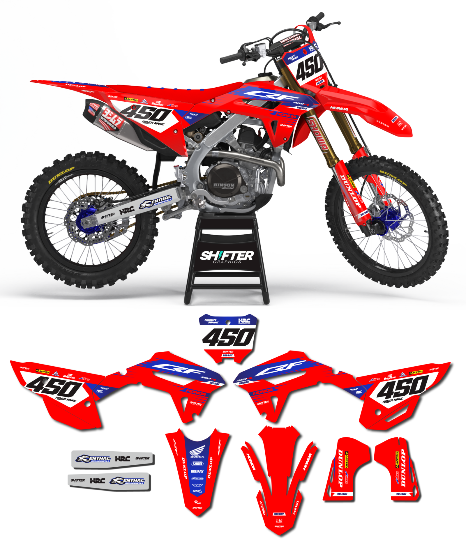 KIT DÉCO Motocross HONDA BOLD – SHIFTER GFX