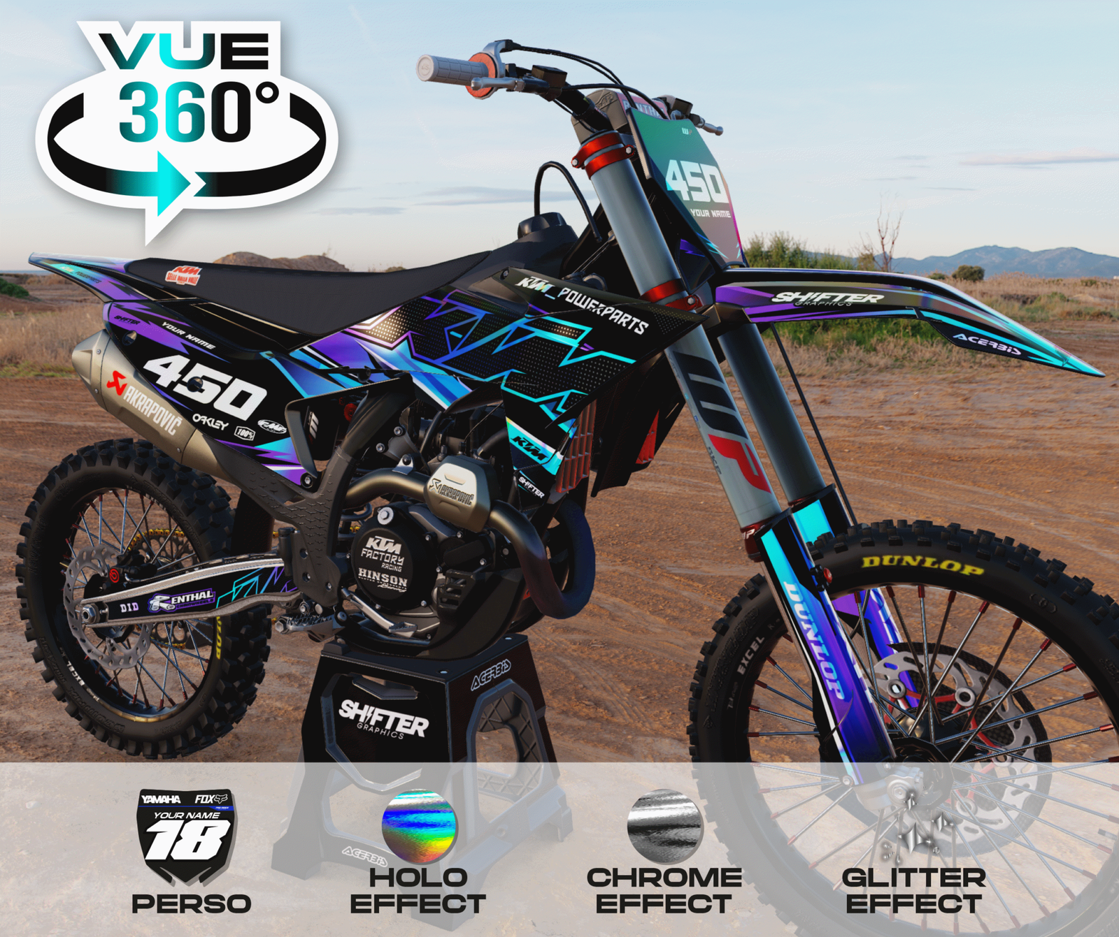KIT DÉCO Motocross KTM Bold 3D – SHIFTER GFX